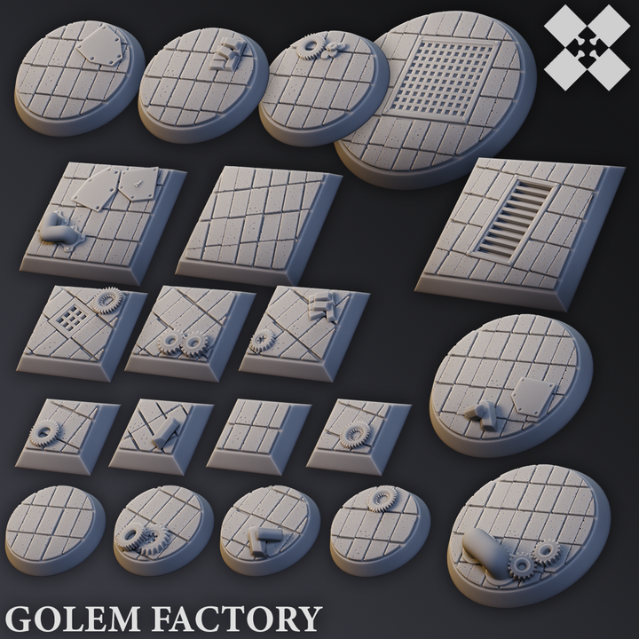 3D Printable Golem Factory Bases by Tilesmith